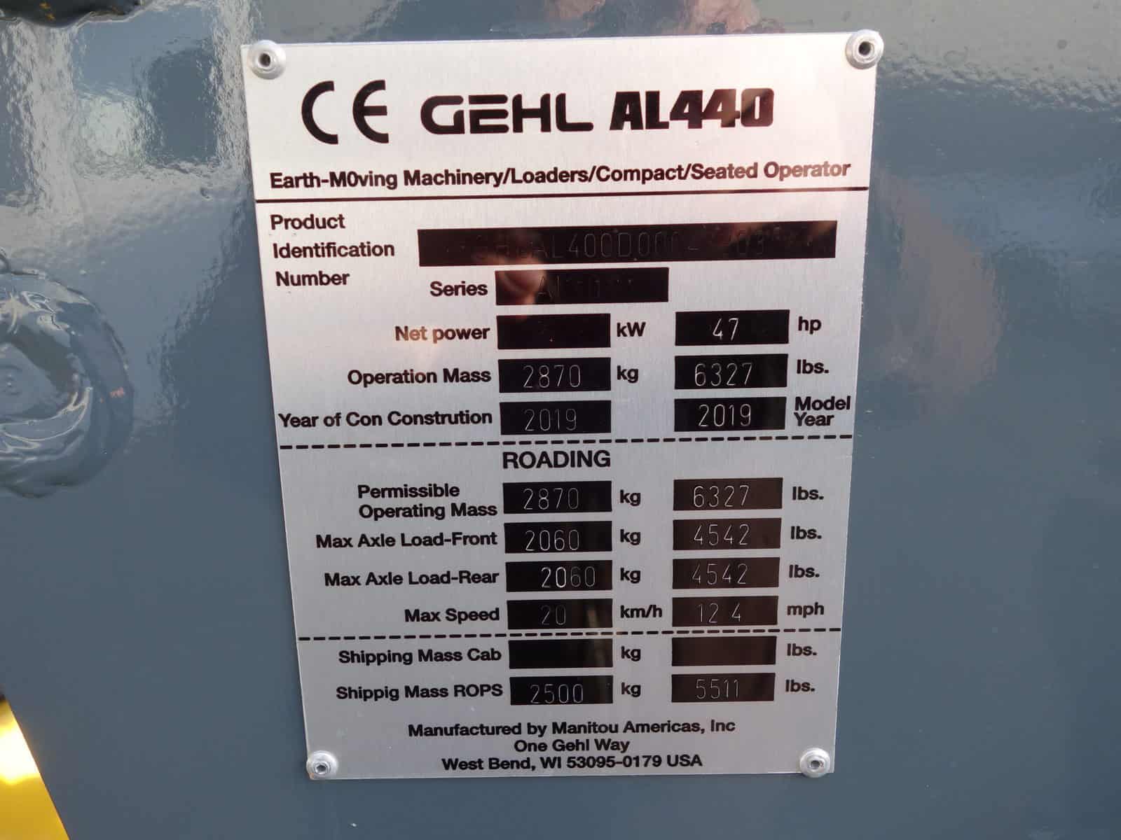 Gehl AL440 Mustang • VM Service